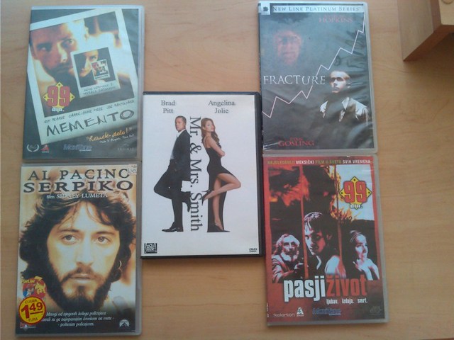 Serpiko, Memento,Pasji Zivot, Mr. &; Mrs. Smith,Fracture