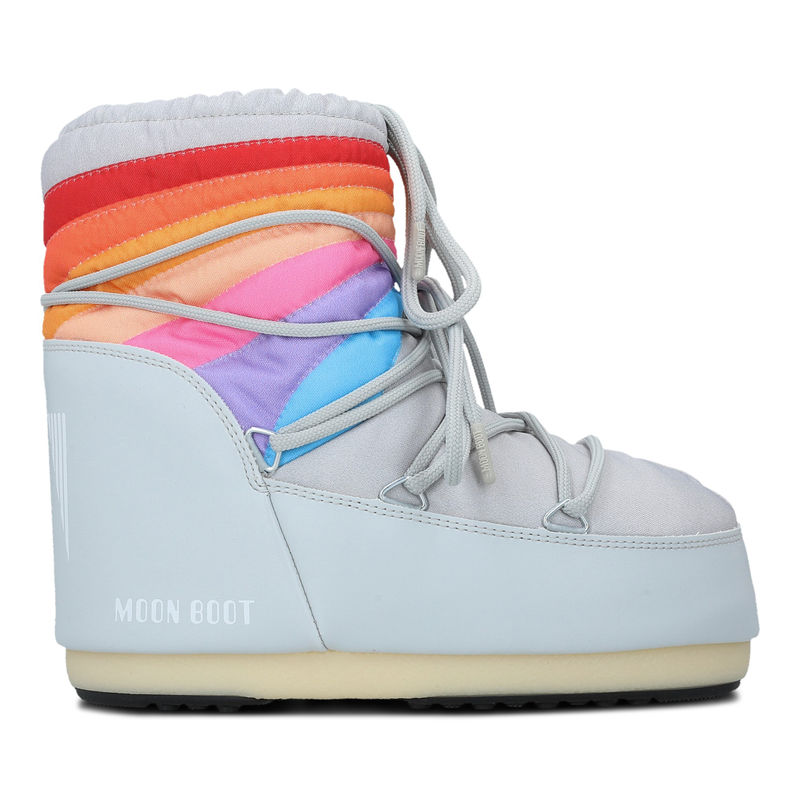 Ženske čizme Moon Boot Icon Low Rainbow Glacier Grey