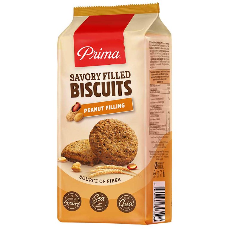 Prima keks punjeni peanut 135g prima