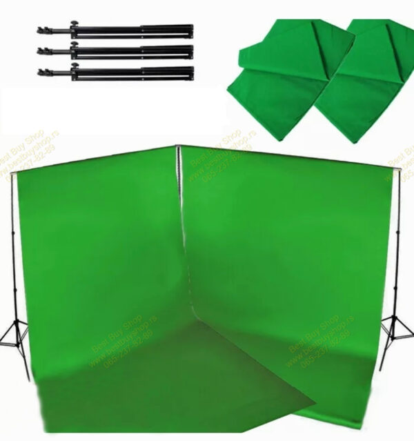 Zeleni foto studio 36m2 green screen chromakey pozadina