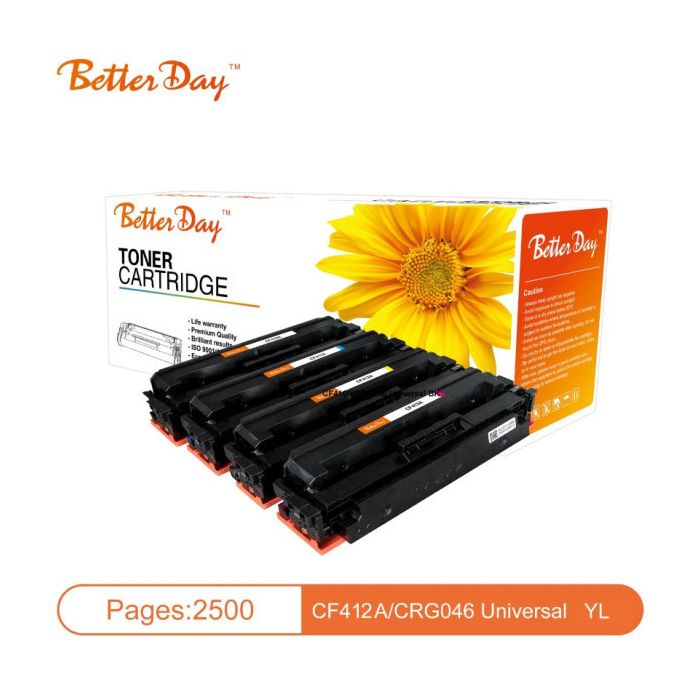 Toner BetterDay M452 CF412A/CN CRG-046Y zam. kaseta za HP Yellow 2.5k