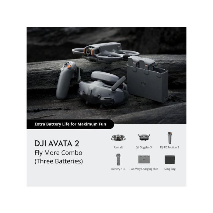 Dron DJI Avata 2 Fly More Combo (Three Batteries)