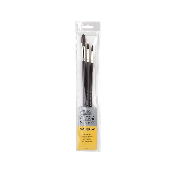 W&N Galeria W&N GALERIA BRUSH LONG HANDLE 3PK