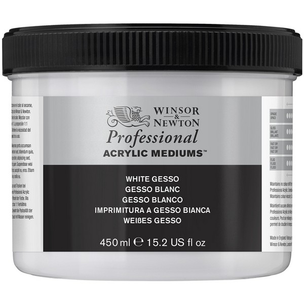 Winsor&Newton WN ARTISTS ACRYLIC COLOUR WHITE GESSO 450 ML