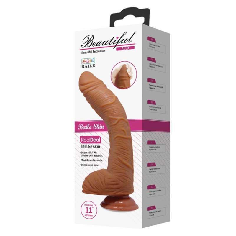 Beautiful Alex 11" Dildo Brown D01509 / 6803