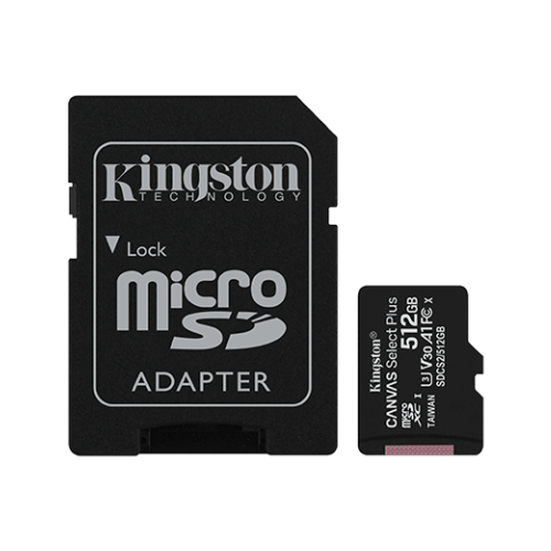 KINGSTON CANVAS SELECT PLUS SDCS2/512GB + Adapter MicroSD 512GB