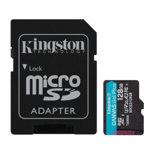 KINGSTON SDCG3/128GB CANVAS GO + Adapter MicroSD 128GB PLUS