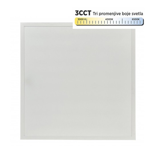 M203427-B1 CCT 595x595 (600x600) 9u1 backside light LED PANEL ugradni beli ram 36-40-48W ~4320lm 220V Mitea Lighting