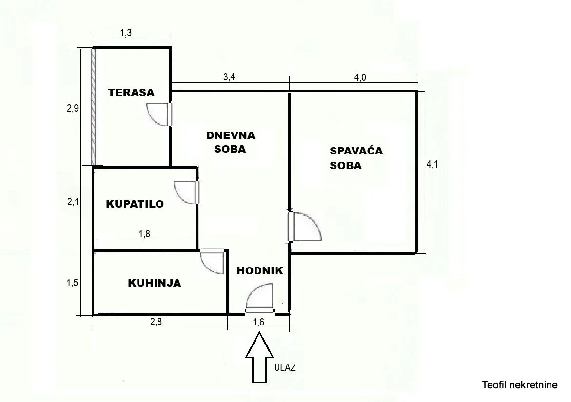 Prodaja, dvosoban stan, 44m2, Vukov Spomenik, Zvezdara, Beograd