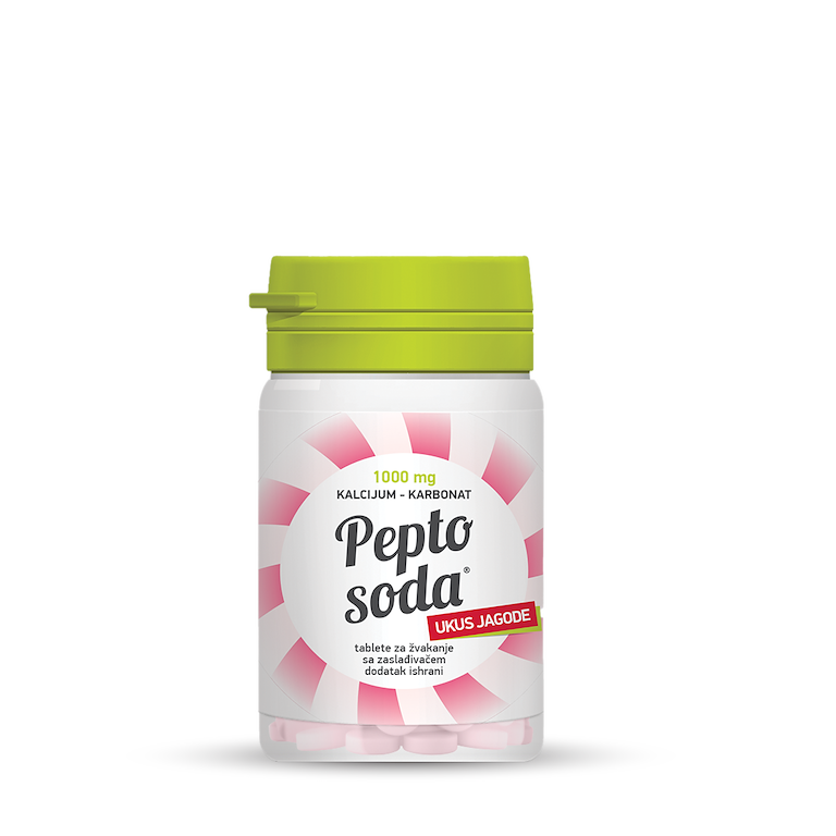 Pepto soda® – tablete za žvakanje – jagoda