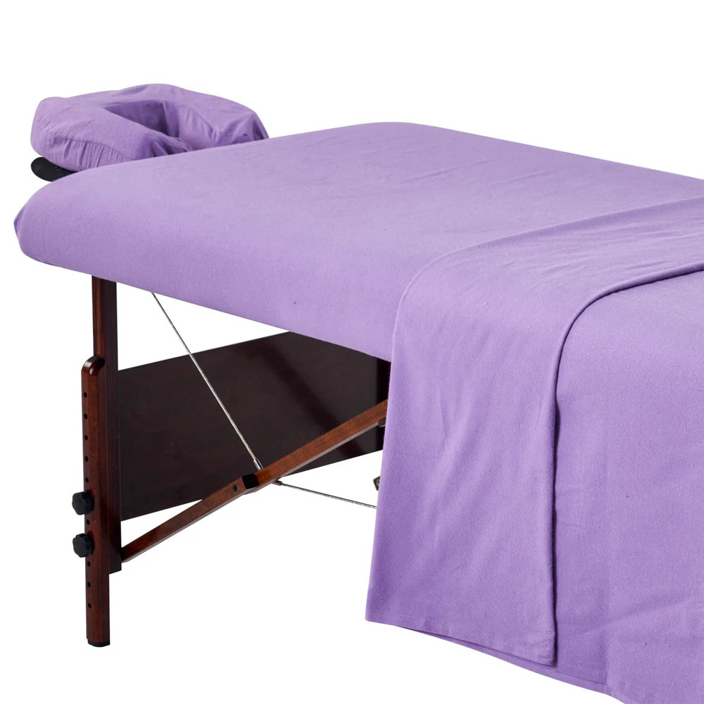 Flanelski set prekrivač 3/1 MasterMassage 100% Pamuk - Purple