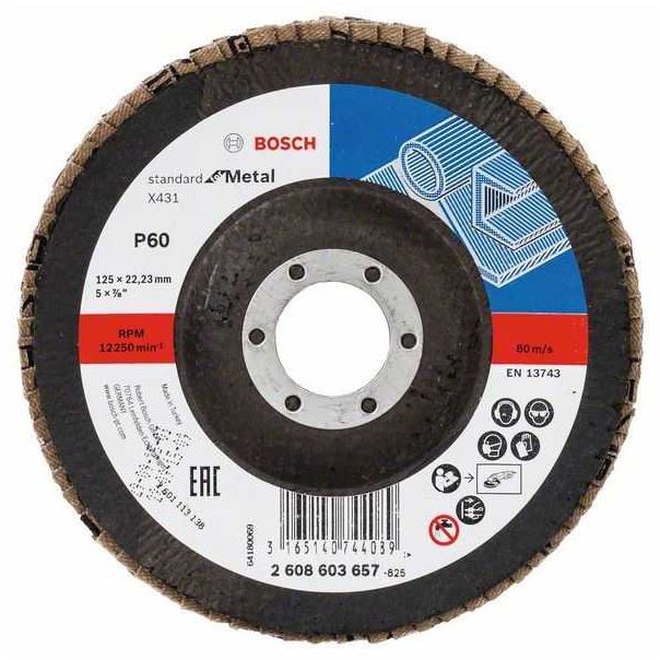 BOSCH Lamelni brusni disk za metal X431 125 mm G60