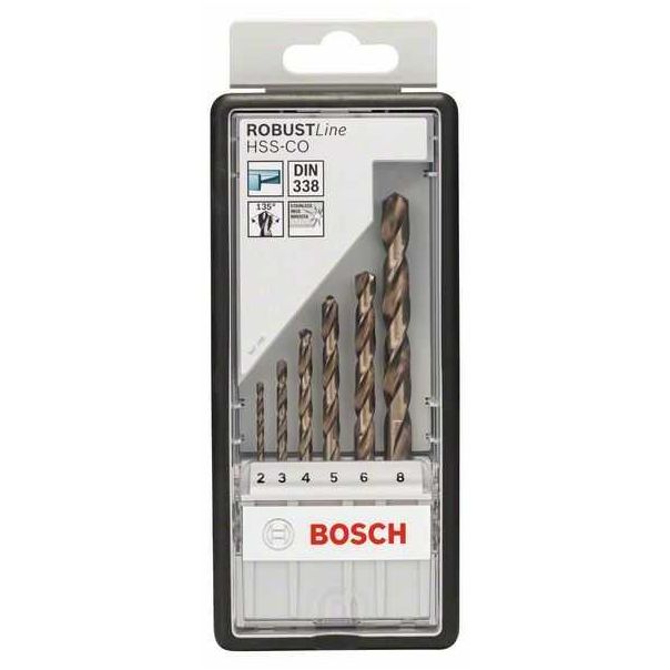 BOSCH Set burgija za metal 6/1 Robust Line HSS-Co, 2–8 mm