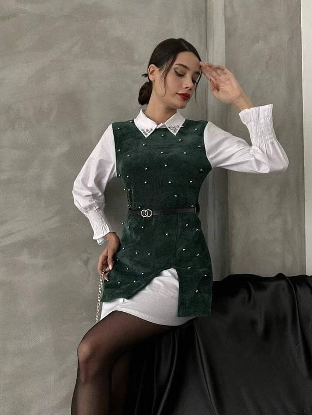 A-Dress S (EU 36), M (EU 38), L (EU 40), bоја - Bela, Drugi stil, Drugi tip rukava