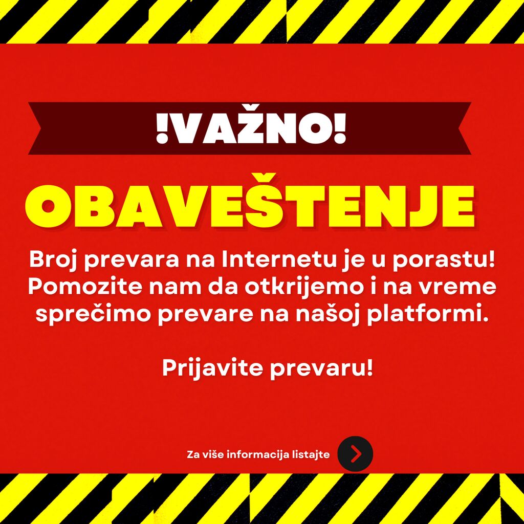 Želimo bezbedno okruženje za sve naše korisnike! Prijavite svaki vid