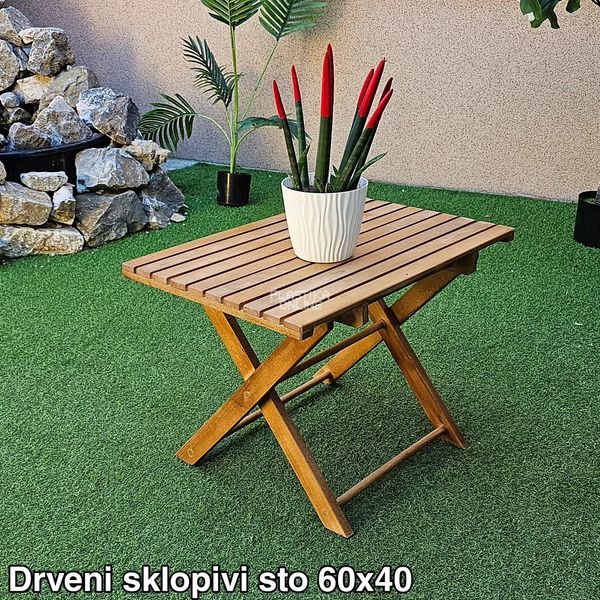 Drveni sklopivi sto 60×40