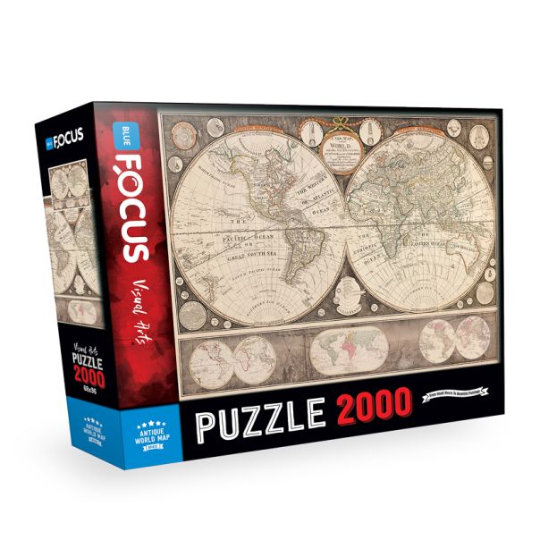 BLUE FOCUS Puzzle Antička karta sveta – 2.000 delova