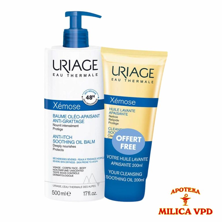 Uriage Xemose balzam 500ml + Uriage Xemose ulje za tuširanje 200ml gratis