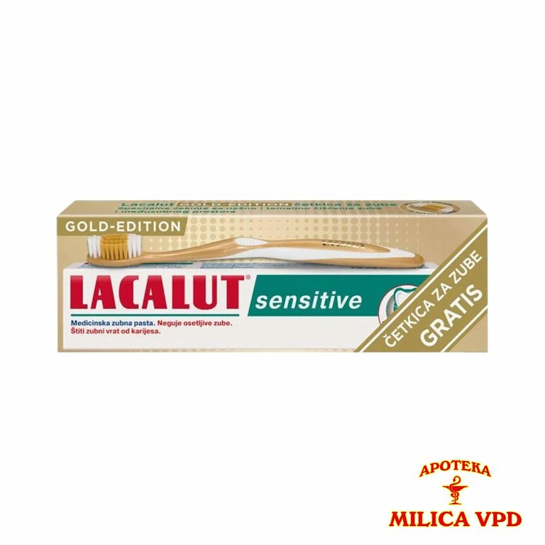 Lacalut Sensitive pasta + četkica gratis