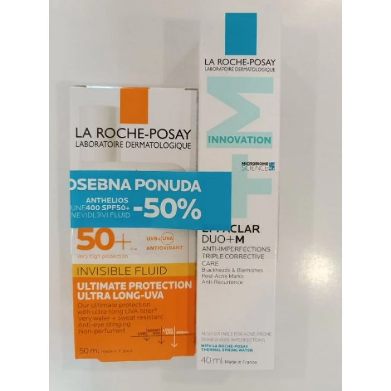 LA ROCHE POSAY ANTHELIOS UVMUNE 400FLUID, 50ML + EFFACLAR DUO+ M, 40ML