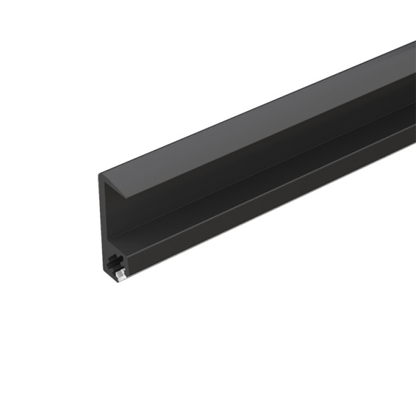 EL-83CR PROFILE FOR WOOD SHELF 2.5M, BLACK