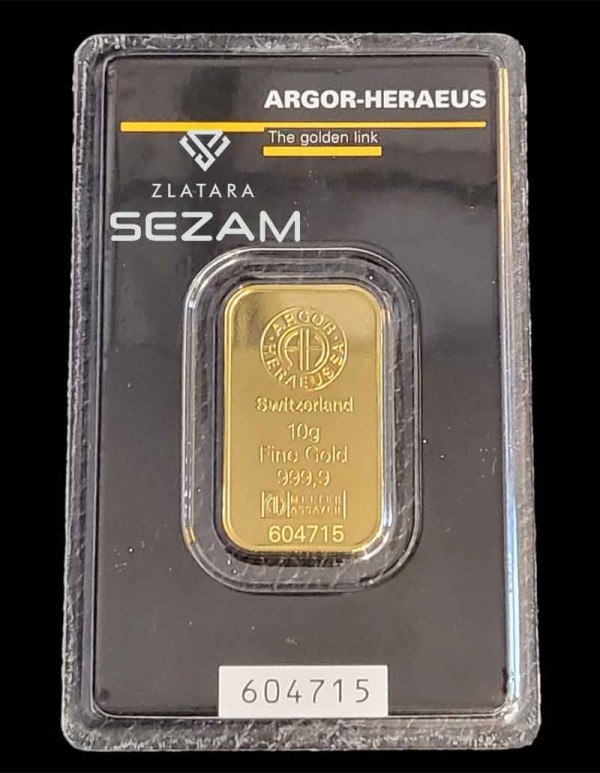 Argor - Heraeus 10 Gr