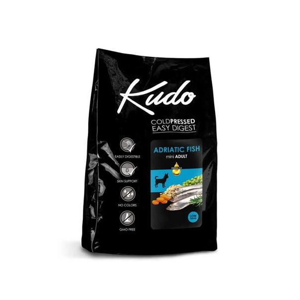 KUDO Hrana za pse Riba Adriatic Mini adult 3kg