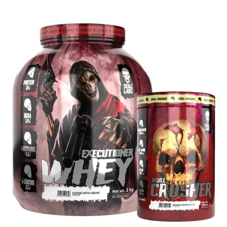 Whey executioner 2kg + Crusher N.O. 350g/40serv – Skull Labs