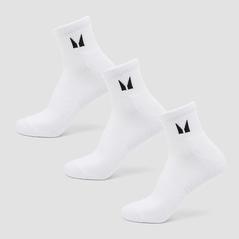 MP Unisex Ankle Socks (3 Pack) - White