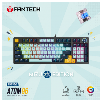 Tastatura Mehanicka Gaming Fantech MK890 RGB Atom MK96 SkyBlue (Blue switch)