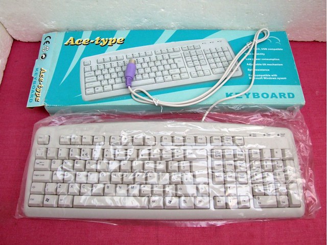 Ace-Type keyboard AT tastatura UK raspored NOVO!