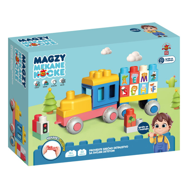 Magzy sr mekane kocke 30pcs vozic