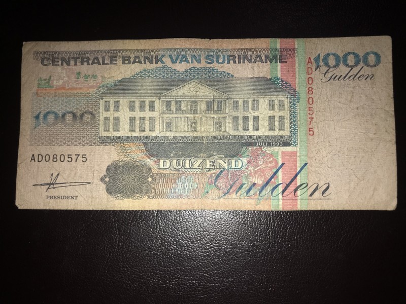 SURINAM 1000 GULDENA.