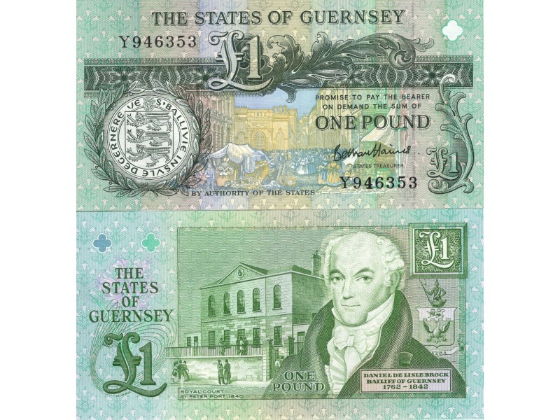 GUERNSEY Gernzi 1 Pound 2016 UNC, P-62