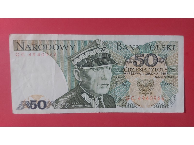 50 zlotych 1988 god Poljska Vf