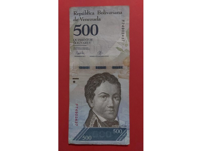 500 bolivares 2017 god Venecuela Vf