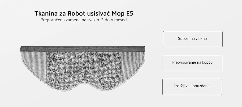 Tkanina za Robot usisivač Mop E5