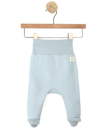 Just Kiddin Organic pantalonice sa stopicama za dečake 0-3 meseca Hippo Blue - 17001110