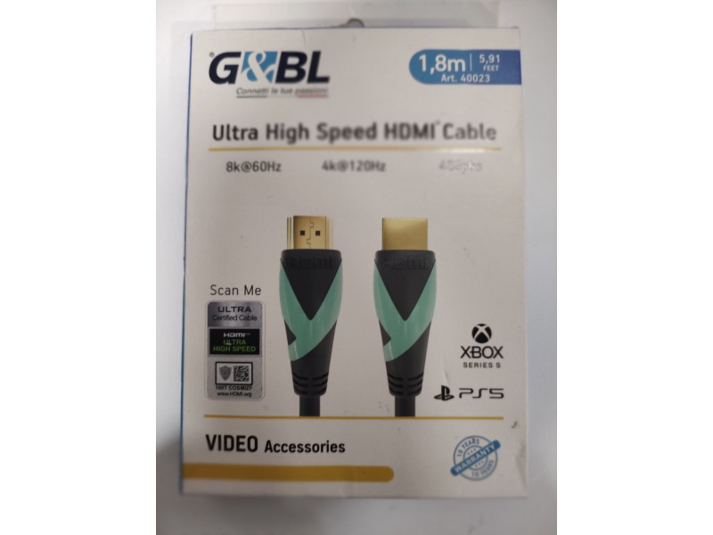 8K, 4K ULTRA HI SPEED HDMI 1,8M