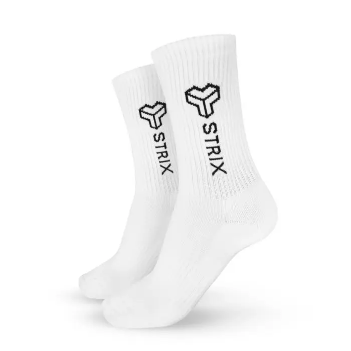 Essential Crew Socks 2Pack White - STRIX