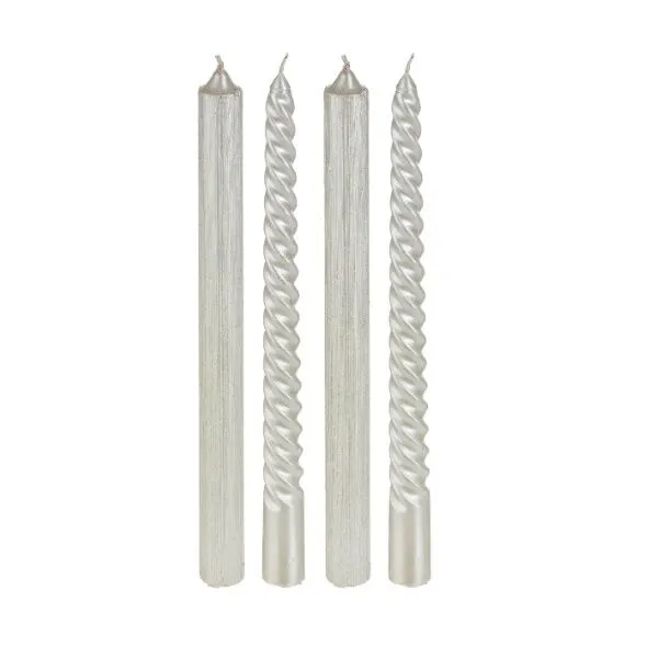 Set 4 sveće 48 gr bela (129849BL)