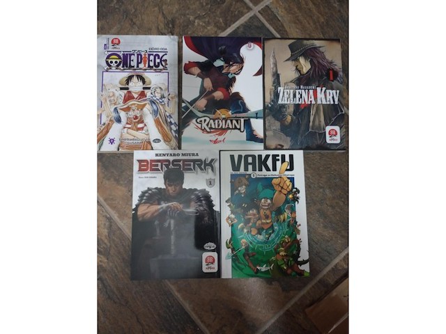 Mange 5 komada Radian, One pice, Berserk,Zelena krv, Va