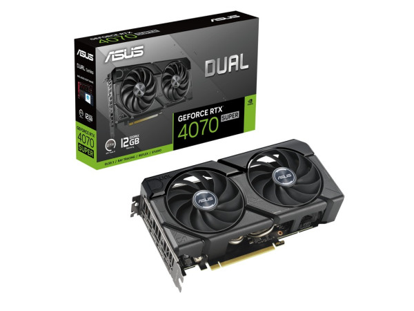 Asus Grafička karta DUAL-RTX4070S-12G-EVO NVD 12GBG DDR6X 192bit crna (90YV0KC1-M0NA00)