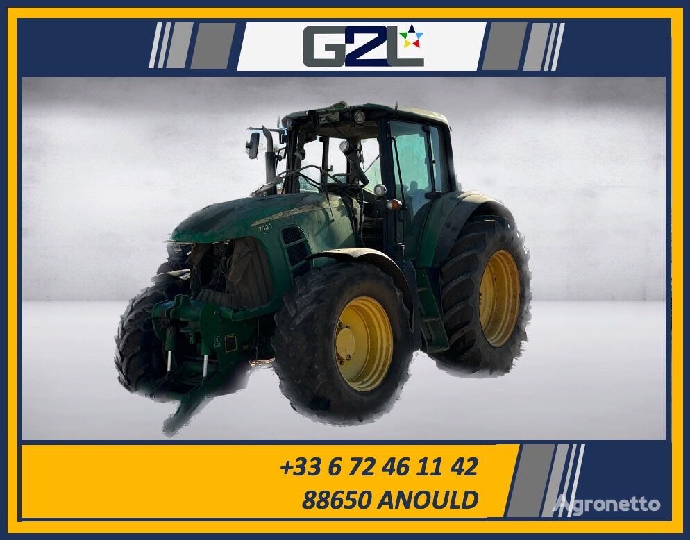 John Deere 7530 *ACCIDENTE*DAMAGED*UNFALL* traktor točkaš nakon udesa