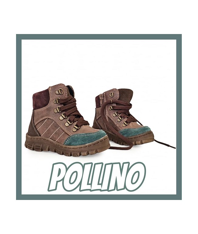 POLLINO DUBOKE CIPELE - BROWN (21-23)