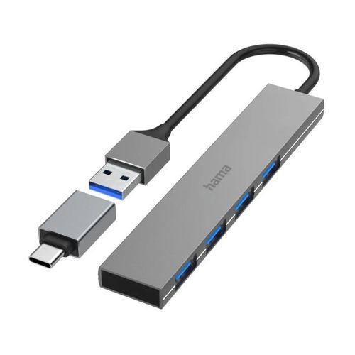 USB Hub 4 porta, USB 3.2, 5 Gbit/s+ USB-C adapter ultra tanak