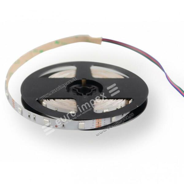 LED TRAKA 6500K HLADNO BELA 14.4W/m 12V 5050 IP20 60 dioda/1m BB-5050D-60-W PAKOVANJE 5m 150153 BS01-00303
