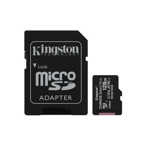 Micro SD Kingston 128GB+SD adapter SDCS2/128GB