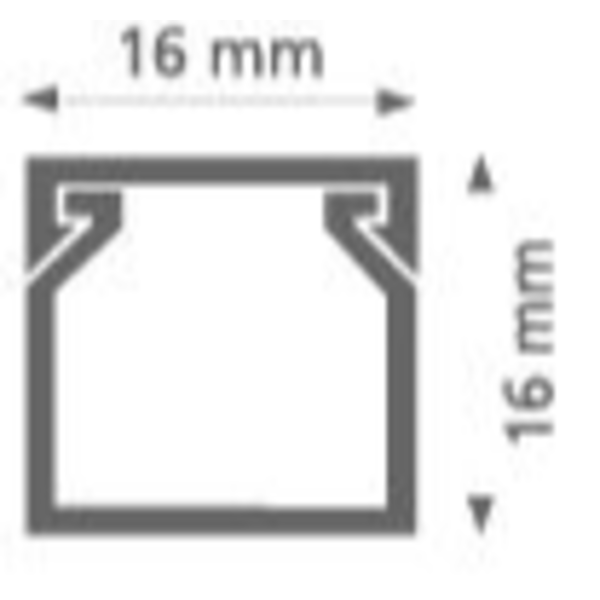 16x16mm 2m PVC KANALICA SAMOLEPLJIVA - kablovski kanal EP120166-125k Eraplast