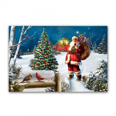 Panel, blind ram, Christmas tree, LED, 30x40cm ( 740016 )